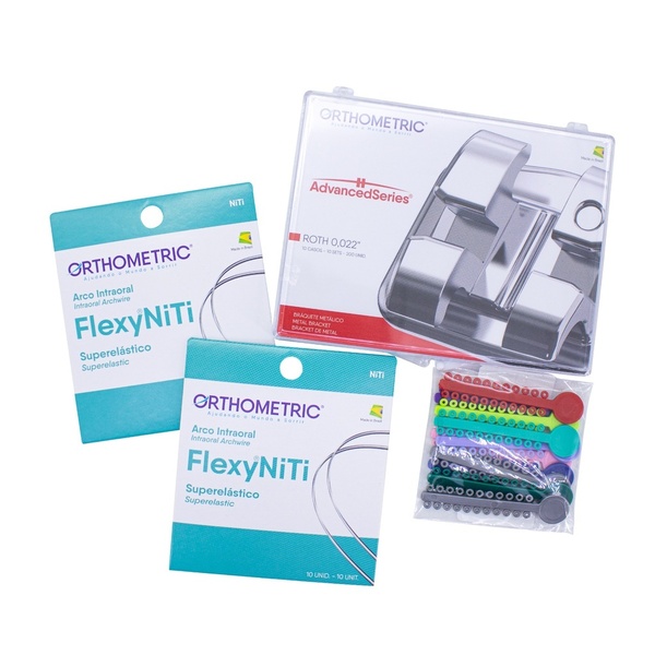 Ortodoncia ORTHOMETRIC Kit 10 Casos Brackets Metálicos Advanced Series ...